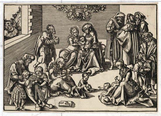 Lucas Cranach the Elder | Die Heilige Sippe (1509 - 1510) | MutualArt
