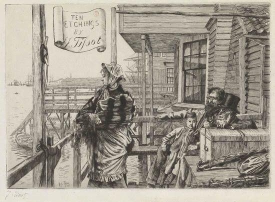James Jacques Joseph Tissot | L'Auberge des Trois-Corbeaux (1877 ...