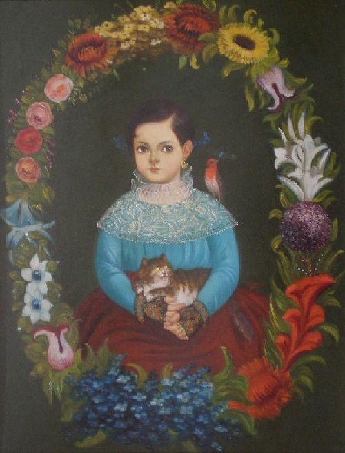 Horacio Rentería Rocha | GIRL WITH CHICKENS (Circa 1960) | MutualArt