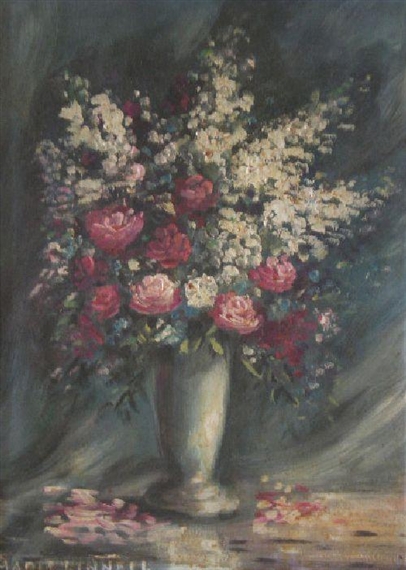 Marie Linnell | Floral Still-Life with Roses | MutualArt