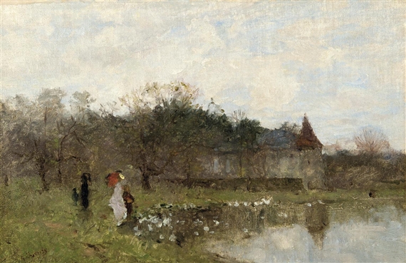 Armand Charnay | LE VERGER DU CHÂTEAU LASALLE LE MATIN | MutualArt