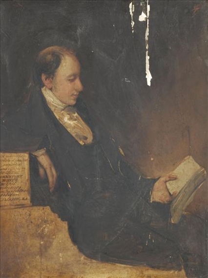 John Jackson | Portrait sketch of a seated gentleman Three quarter ...