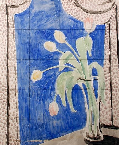 Vanessa Bell | Still life with tulips - tile design for King's College ...