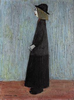 Laurence Stephen Lowry | Ten People and Two Dogs on a Promenade (1967 ...