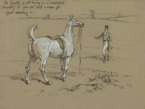 Basil Nightingale | Huntsman and his mount (1896) | MutualArt