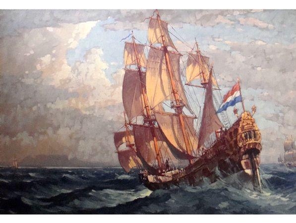 Nils Severin Andersen | Van Riebeeck's Dromedaris approaching the Cape | MutualArt