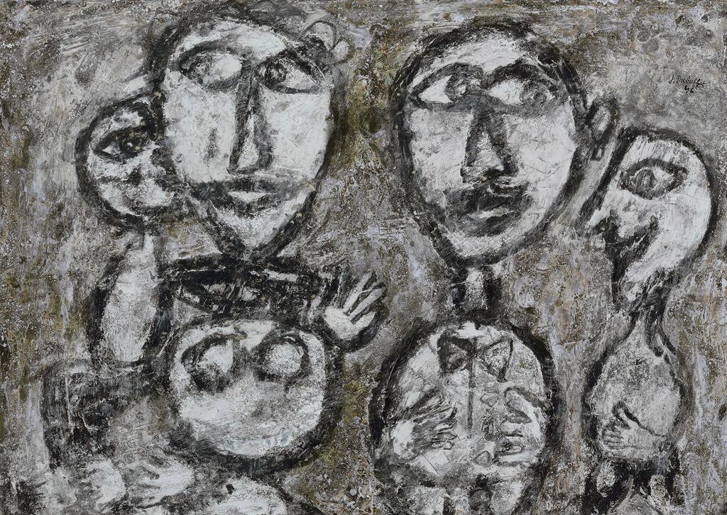 Jean Dubuffet | Homme, femme et deux enfants (1946) | MutualArt