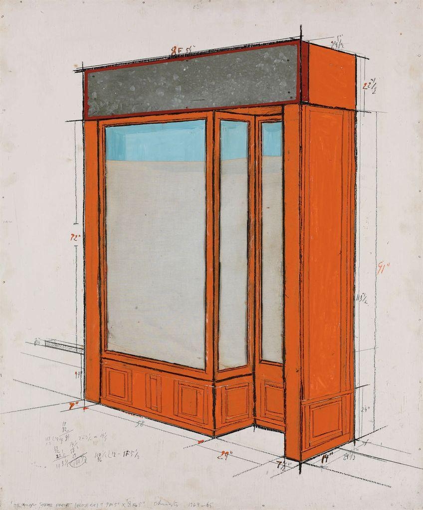 Christo | Orange Storefront (Project) (1964 - 1965) | MutualArt