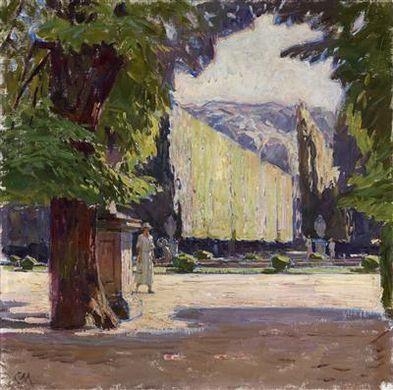 Carl Moll | In the park of Schönbrunn Palace (1920s) | MutualArt