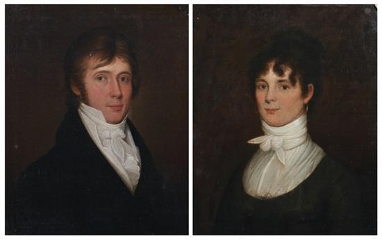 American School, 19th Century | PORTRAIT OF MR. AND MRS. JOHN BANNERMAN ...