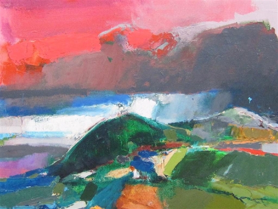 David Prentice | Landscape with Red Sky (2004 - 2008) | MutualArt