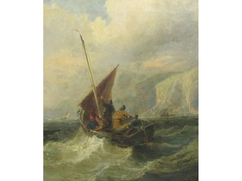 Samuel W. Calvert | A Fishing Boat off a Coast | MutualArt