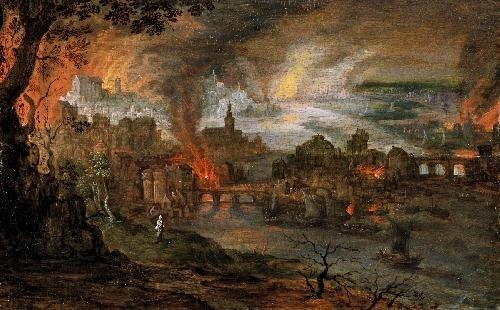 Pieter Schoubroeck | THE BURNING OF TROY | MutualArt