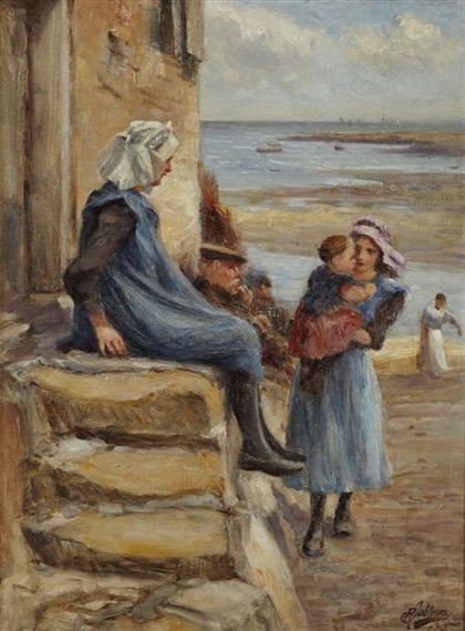 Robert Jobling | STAITHES FISHER CHILDREN | MutualArt