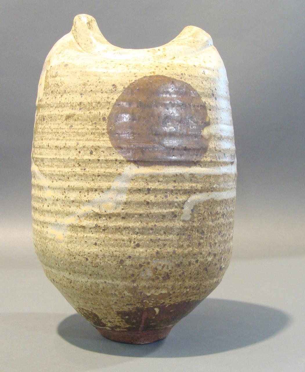 Wayne Ngan | 2 Pieces: A Wayne Ngan studio art raku pottery vase ...