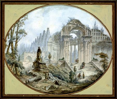 Jean Henry Alexandre Pernet | Fantaisie architecturale aux ruines ...