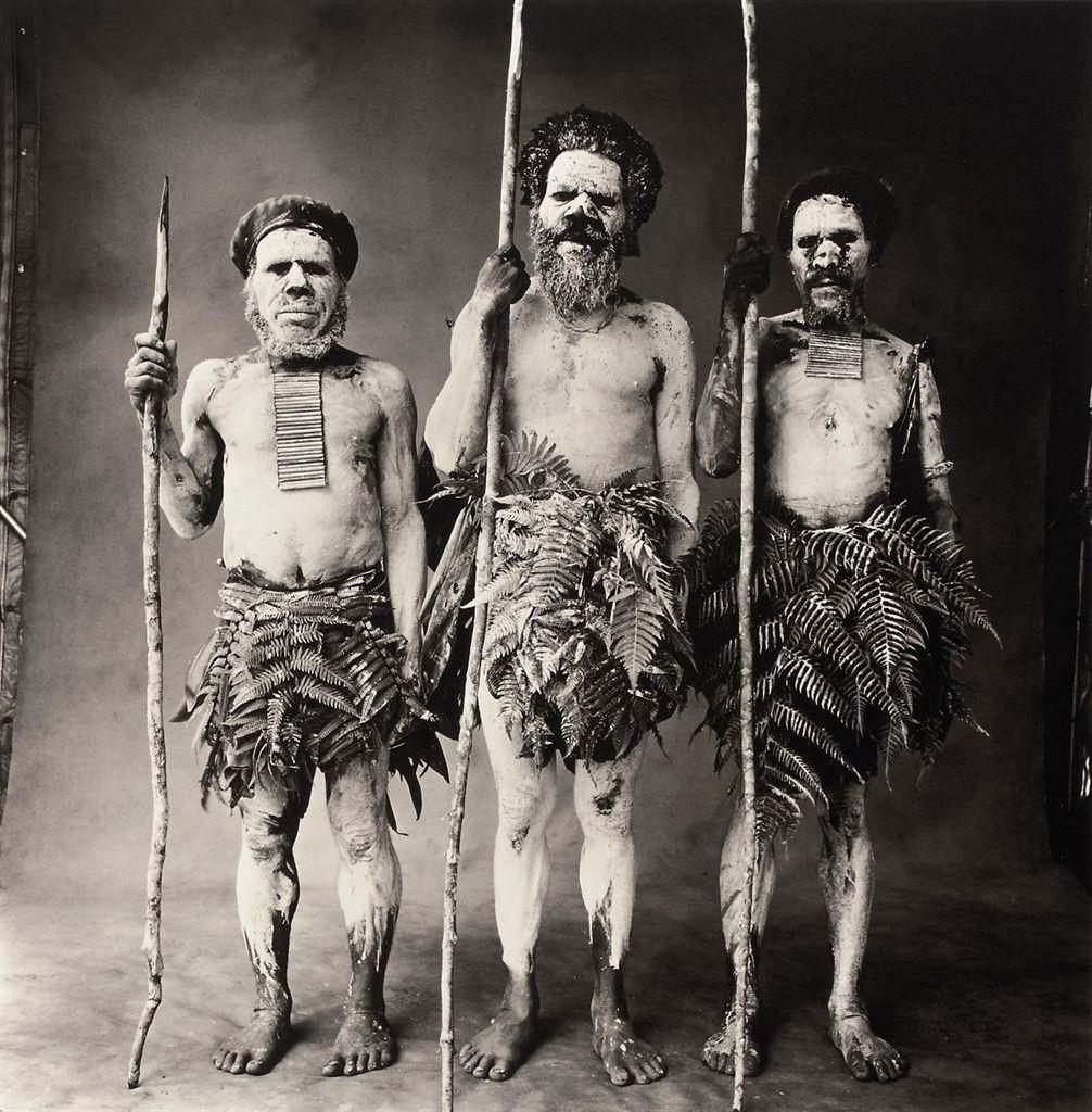 Irving Penn | Three New Guinea Men Painted White, 1970 (1979) | MutualArt
