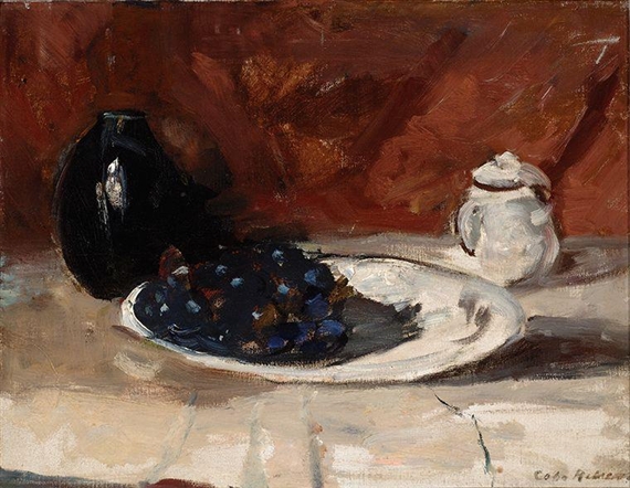 Coba Ritsema | Still life with a dish of grapes | MutualArt