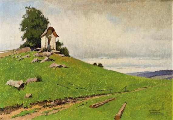 Ferdinand Brunner | Kleine Kapelle am Hügel | MutualArt