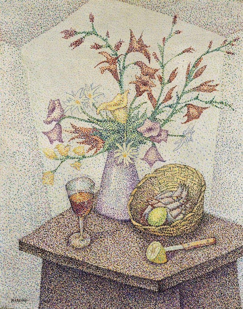 Marie Vorobieff Marevna | Still life with fruits and flowers | MutualArt