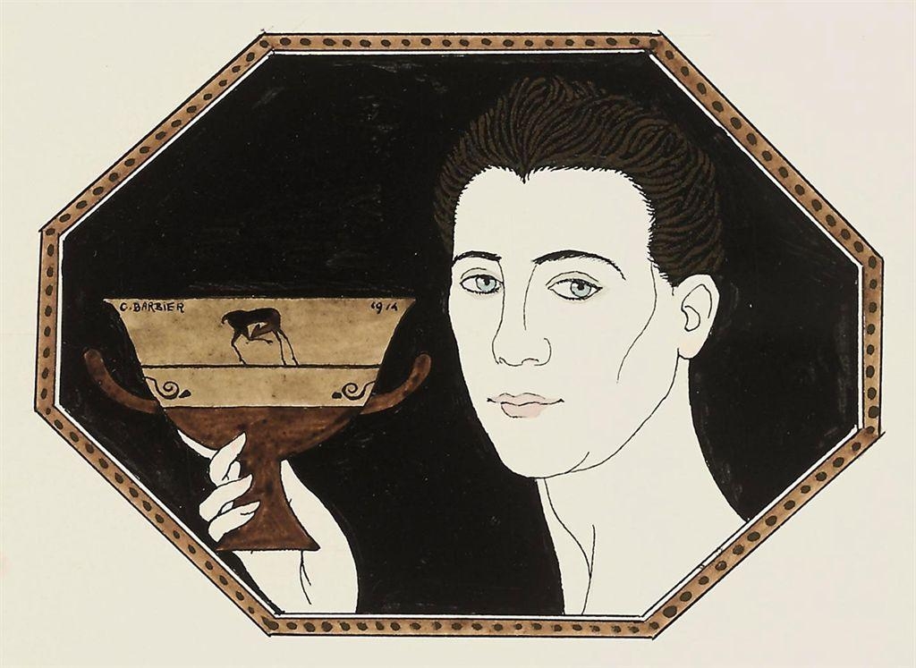 Georges Barbier | Bas-relief of Nijinsky holding a Greek vase from L ...