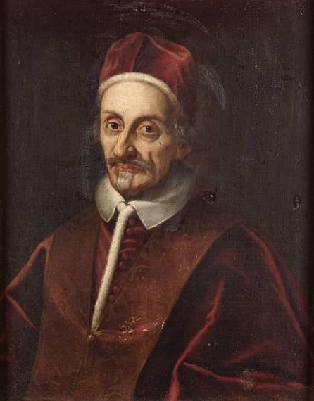 Il Baciccio | Portrait of Pope Clement IX, half-length, in papal robes ...