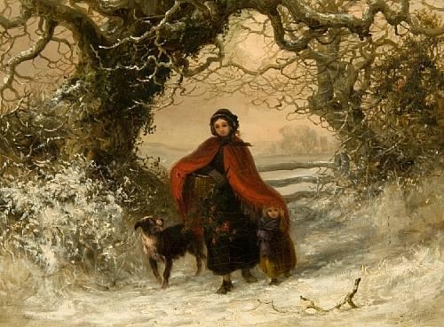 Thomas Smythe | Gathering holly in the snow | MutualArt