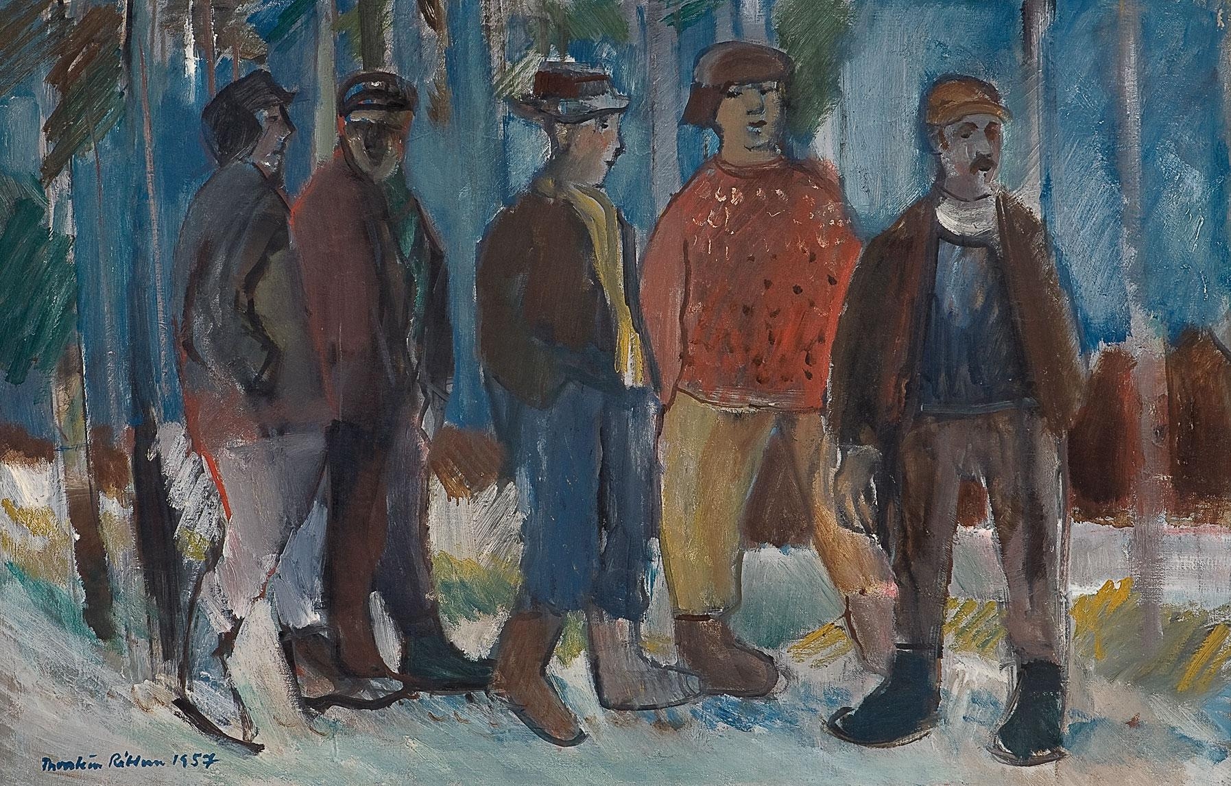 Thorstein Rittun | Skogsarbeidere (1957) | MutualArt