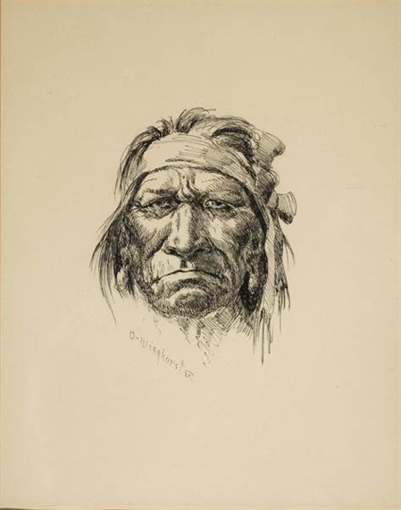 Olaf Wieghorst | Apache, portrait | MutualArt