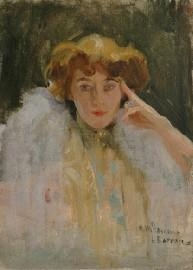 Laureano Barrau Sketch Of Mademoiselle Adrienne Mutualart