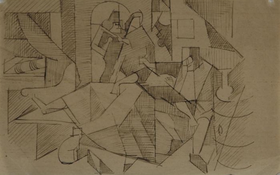 André Lhote | 2 sheets: Composition Cubiste | MutualArt