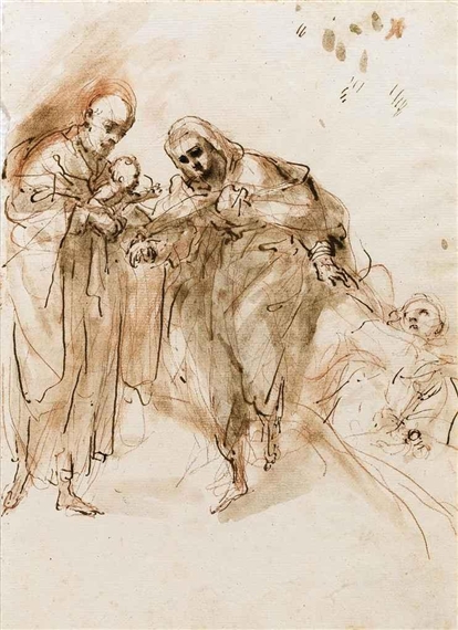 Pier Francesco Garola | A group of nine sheets showing figure and ...