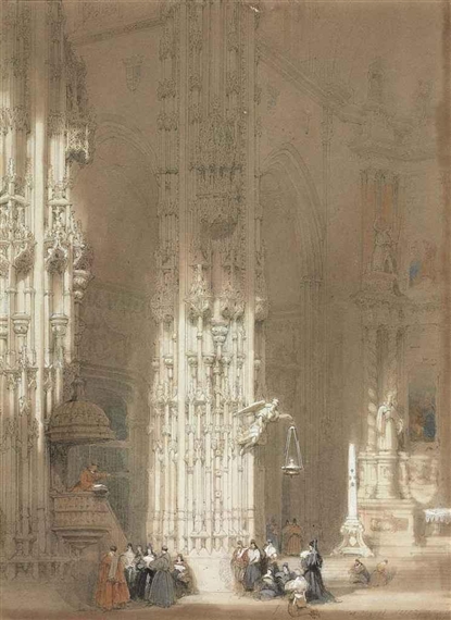 David Roberts | The Interior of the Church of San Miguel, Jerez de la ...