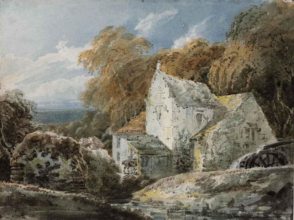 Thomas Girtin | Berry-Pomeroy Mill, Devon | MutualArt