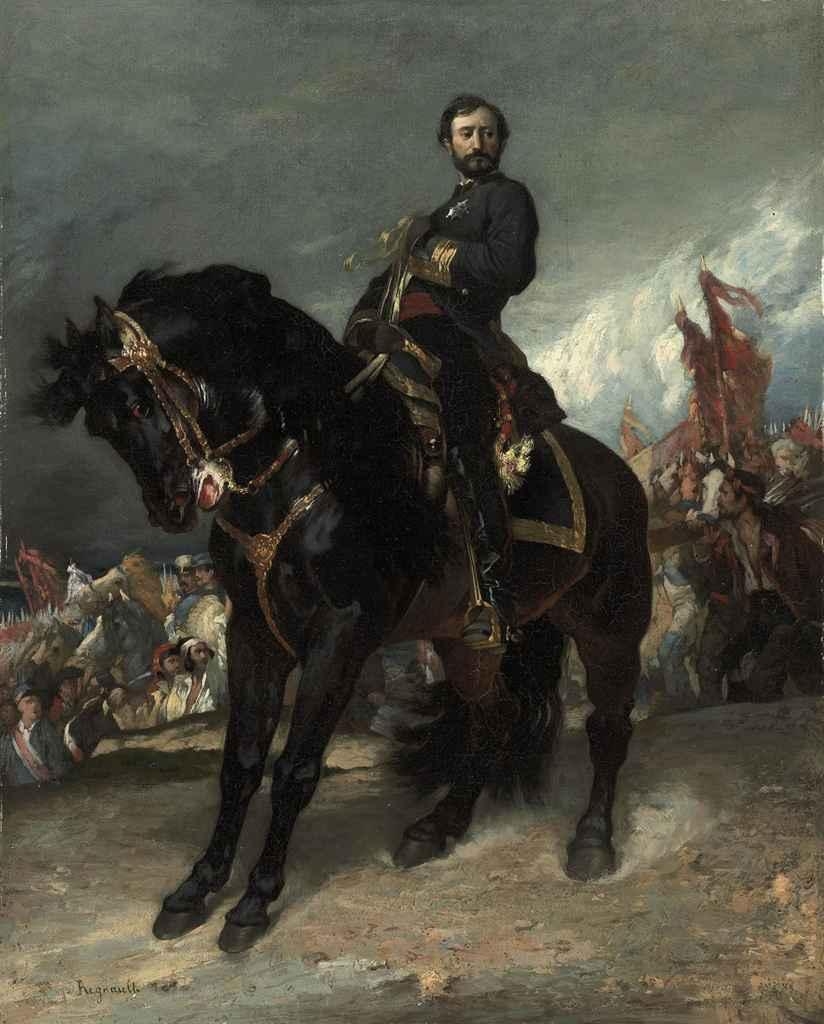 Henri Alexandre Georges Regnault | L'Arrivée du Général Prim devant ...