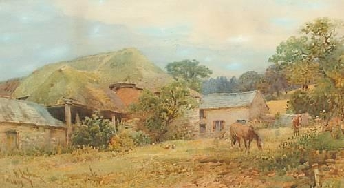 Alfred Leyman | The farmyard (1899) | MutualArt