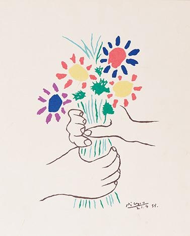 Pablo Picasso | Hands of flowers (1958) | MutualArt