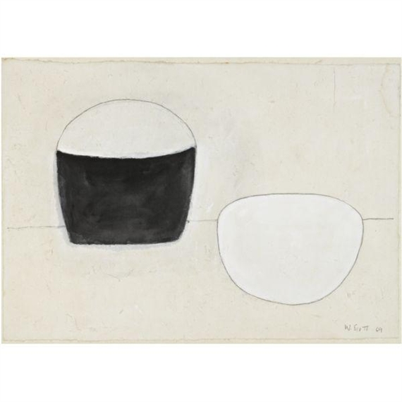 William Scott | Black and White III (1969) | MutualArt