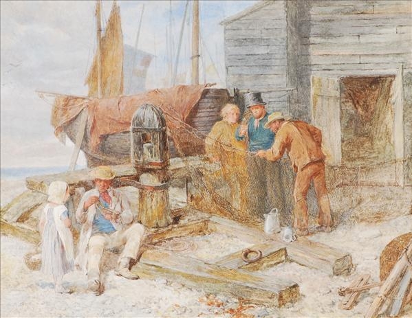 Andrew Carrick Gow | Overhauling the nets (1869) | MutualArt