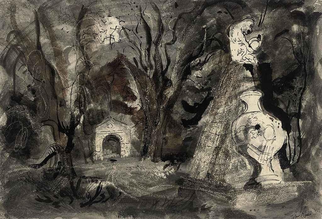 John Piper | Statue in the park, Stowe | MutualArt