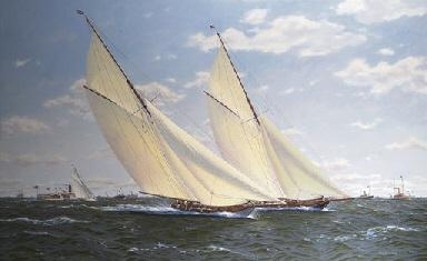 Richard M. Firth | Vigilant and Valkyrie II racing off Rhode Island ...