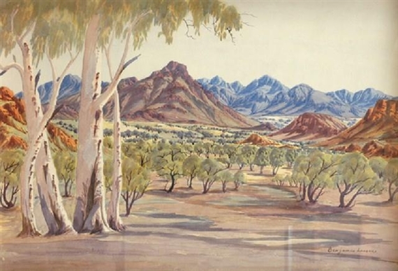 Benjamin Landara | Valley with Trees and Ranges | MutualArt