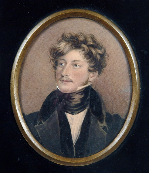 Noel Carter | Portrait of a young gentleman wearing a fur trimmed black ...