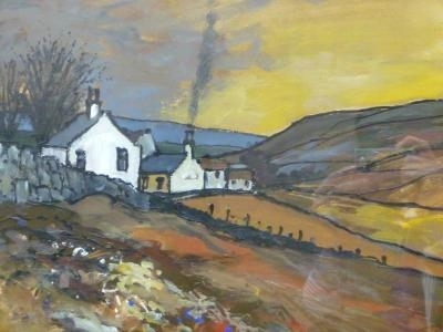 Tom Durkin | Moorland Landscape with Cottages | MutualArt
