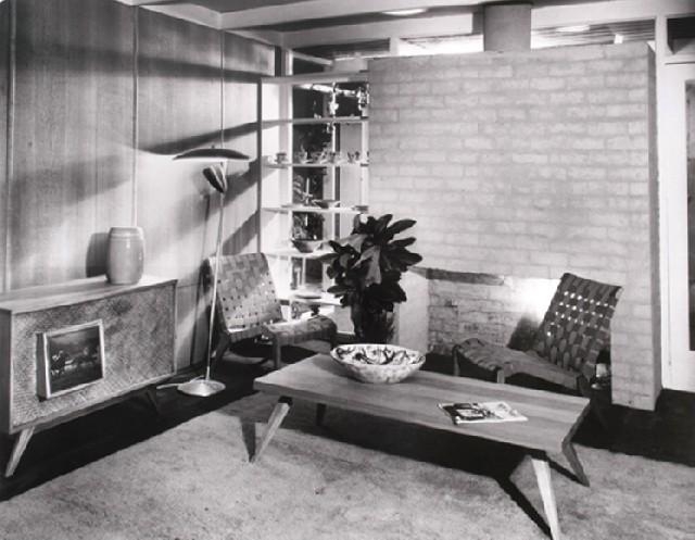Wolfgang Sievers | Mid Century Domestic Interior featuring Douglas ...