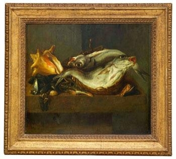 Jan Vonck | Still life with fish and seashell | MutualArt