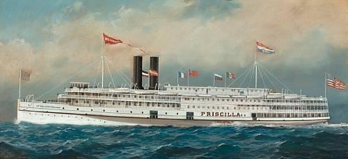 Fred Pansing | The Fall River Line dayliner Priscilla | MutualArt