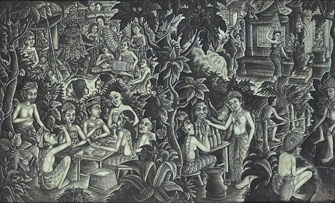 Ida Bagus Made Nadera | Balinese Village Scenery (1992) | MutualArt