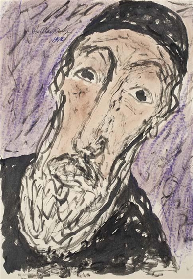 Abraham Walkowitz | Three drawings: Rabbi; Rabbi with Glasses; Rabbi ...
