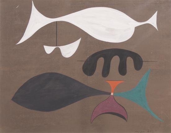 Richard Koppe | Untitled (Abstract Forms) (1945) | MutualArt